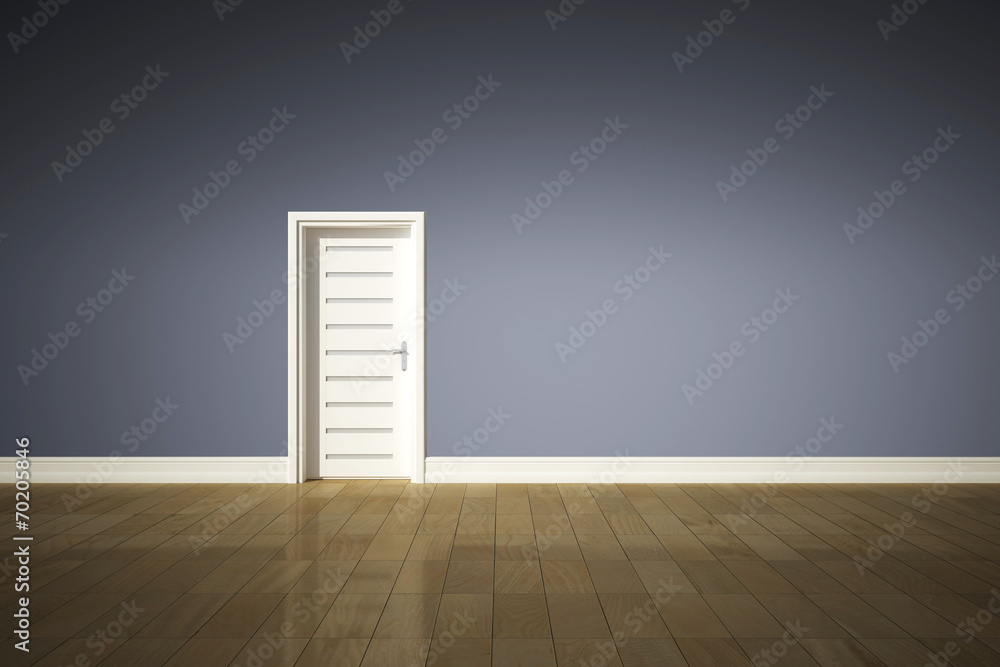 leerer Raum mit Tür Stock-Foto | Adobe Stock