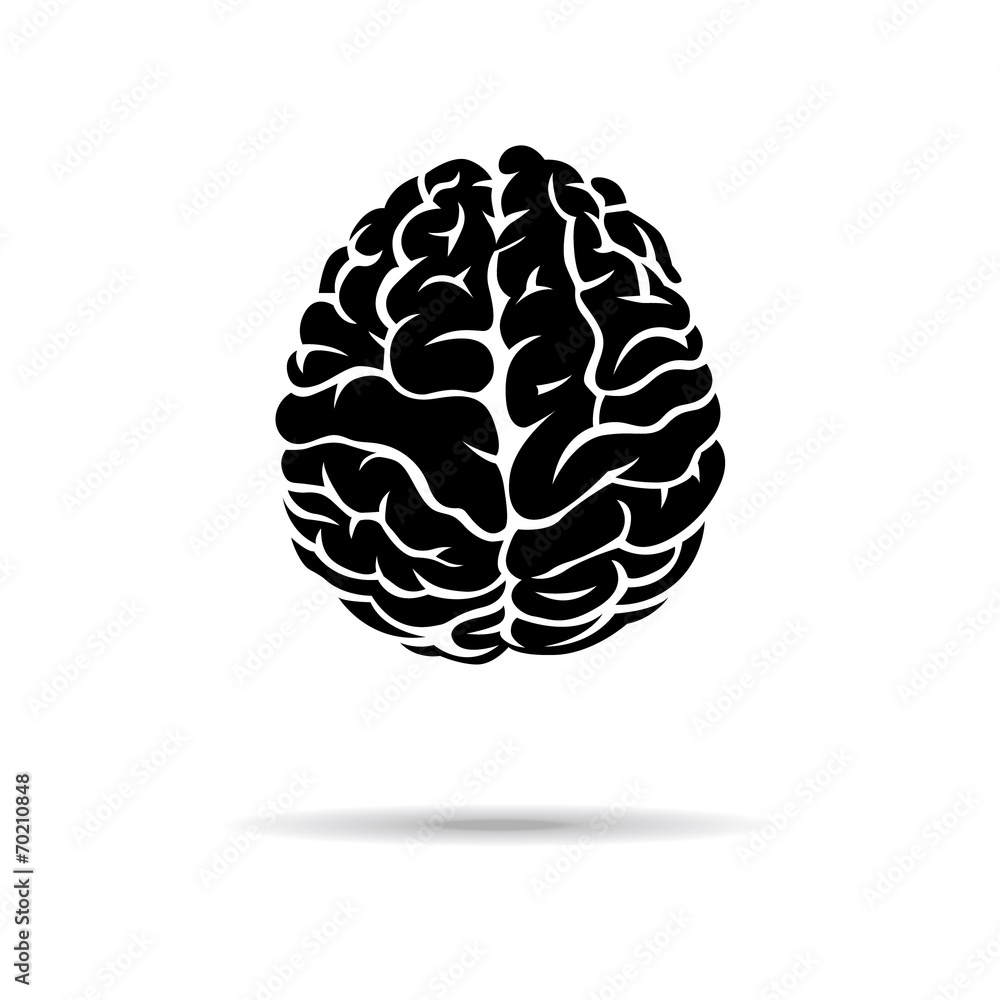 Brain icon. On the white background. Vector illustration. Stock Vector ...