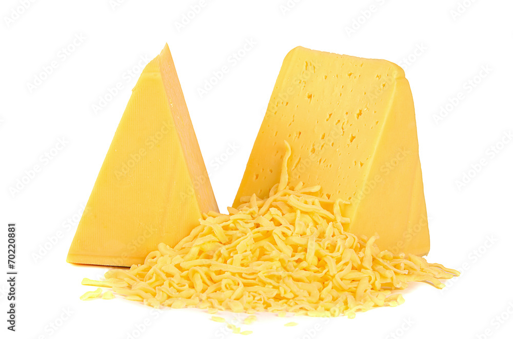 The cheese isolated on white background Stock Photo | Adobe Stock