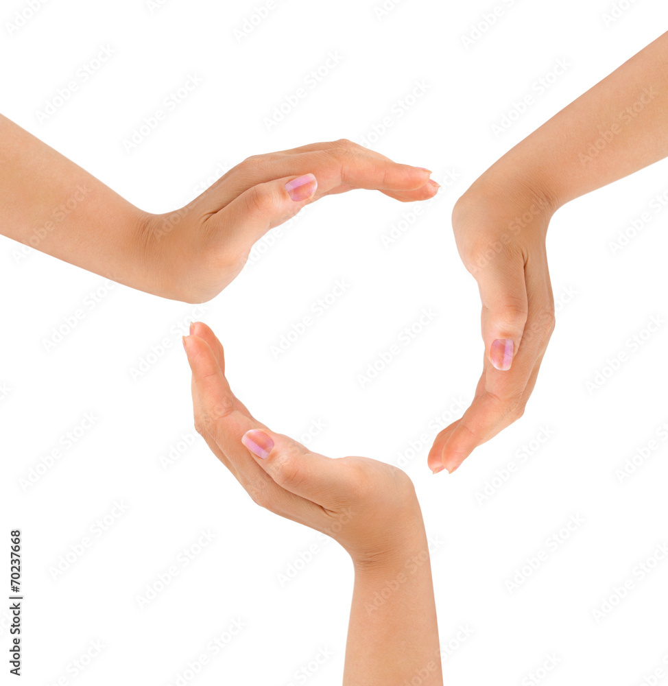 Circle made of hands Stock Photo | Adobe Stock
