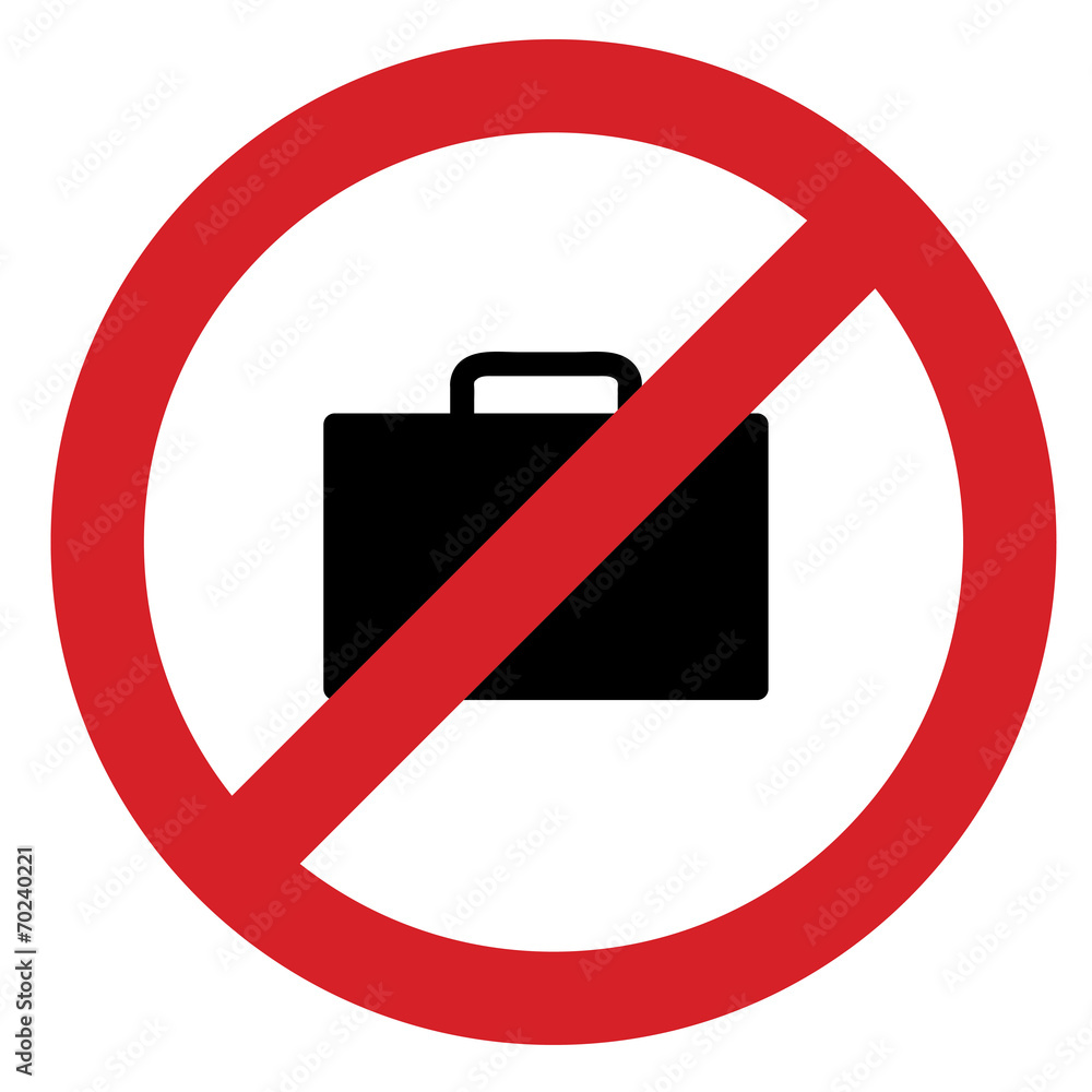 no bag sign board Stock Vector | Adobe Stock