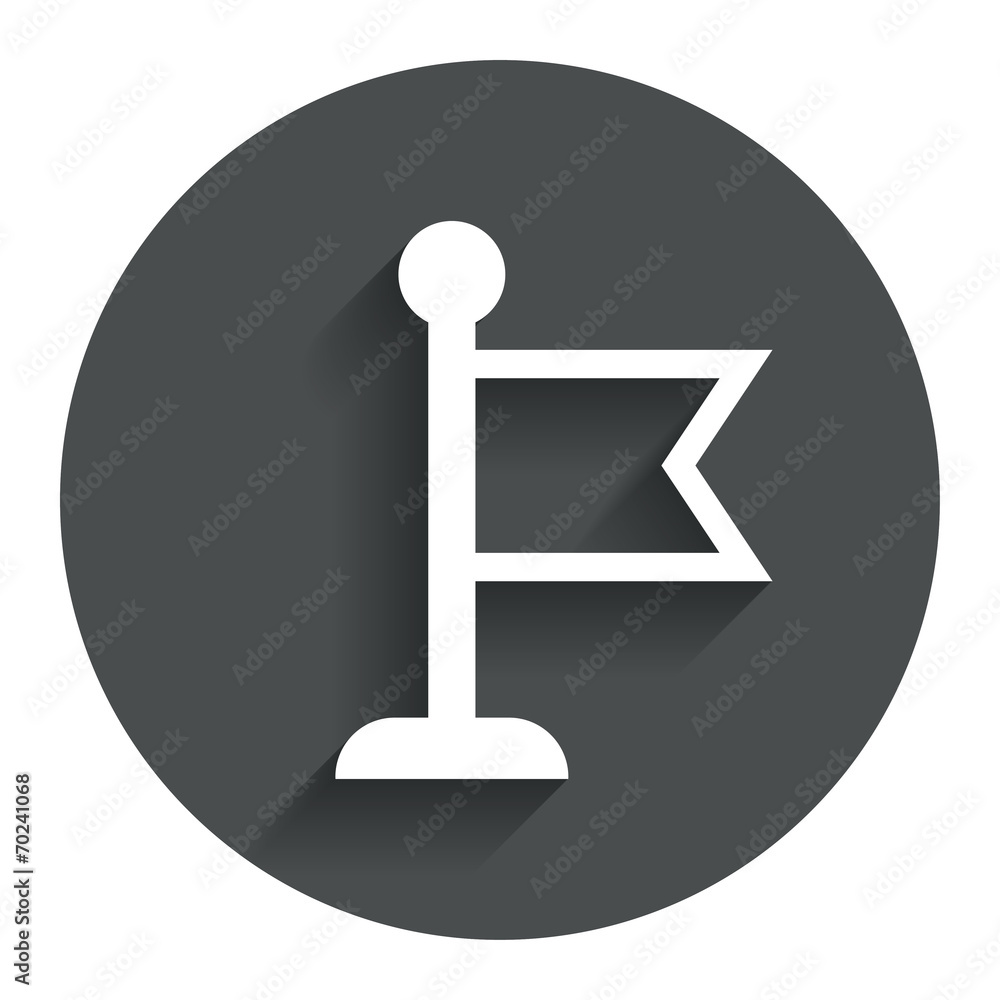 Flag pointer sign icon. Marker symbol. Stock Vector | Adobe Stock