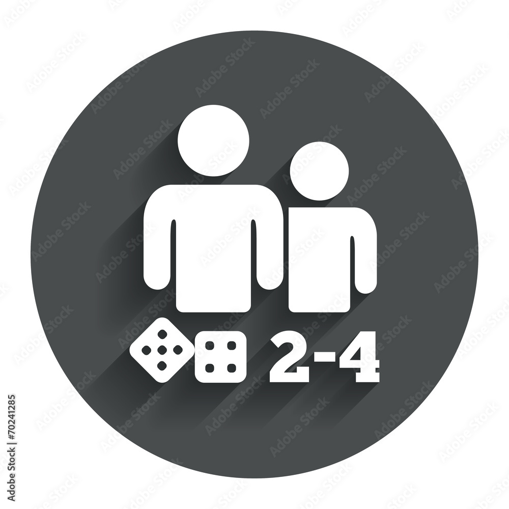 Board games sign icon. 2-4 players symbol. Stock Vector | Adobe Stock