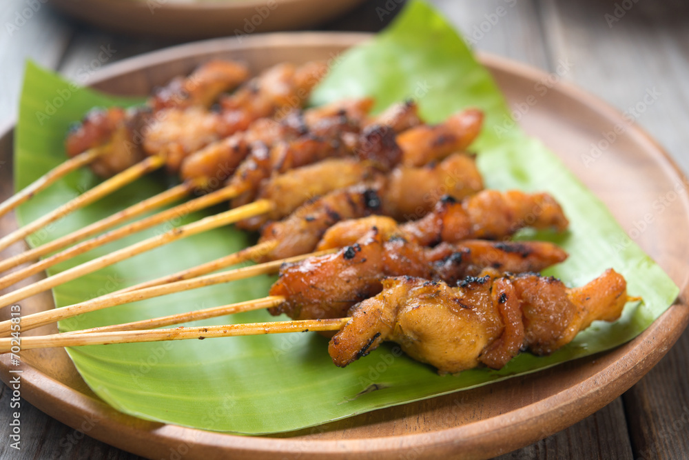Asian chicken satay Stock Photo | Adobe Stock