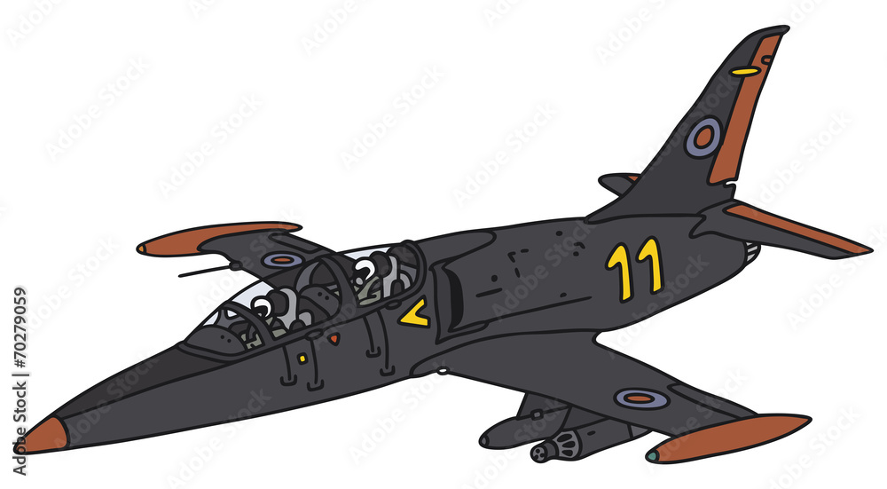 Hand drawing of a jet aircraft - not a real type Stock Vector | Adobe Stock