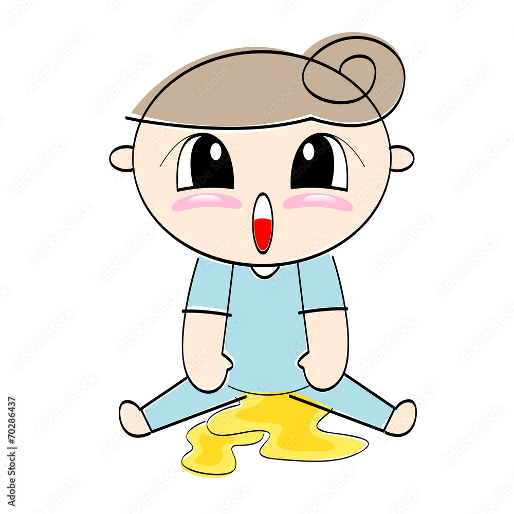 Baby urinates Stock Vector | Adobe Stock