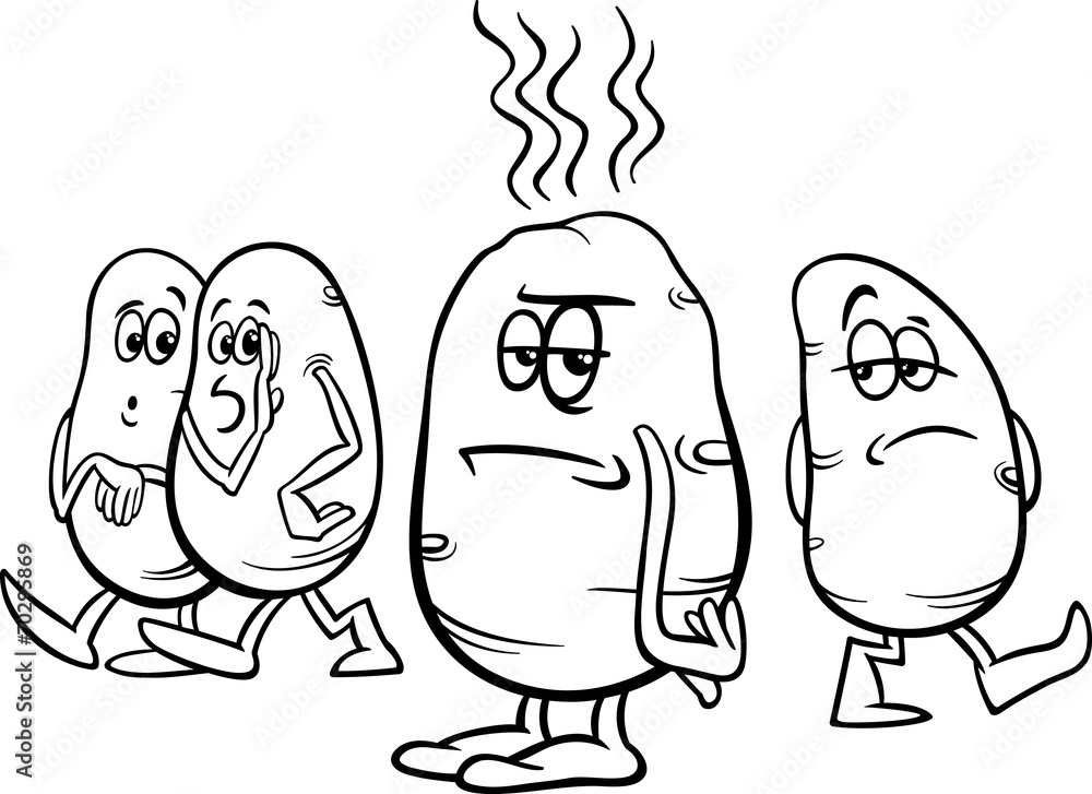 hot potato saying coloring page Stock Vector | Adobe Stock