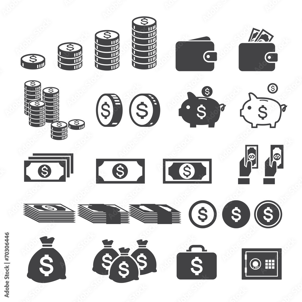 money icon Stock Vector | Adobe Stock