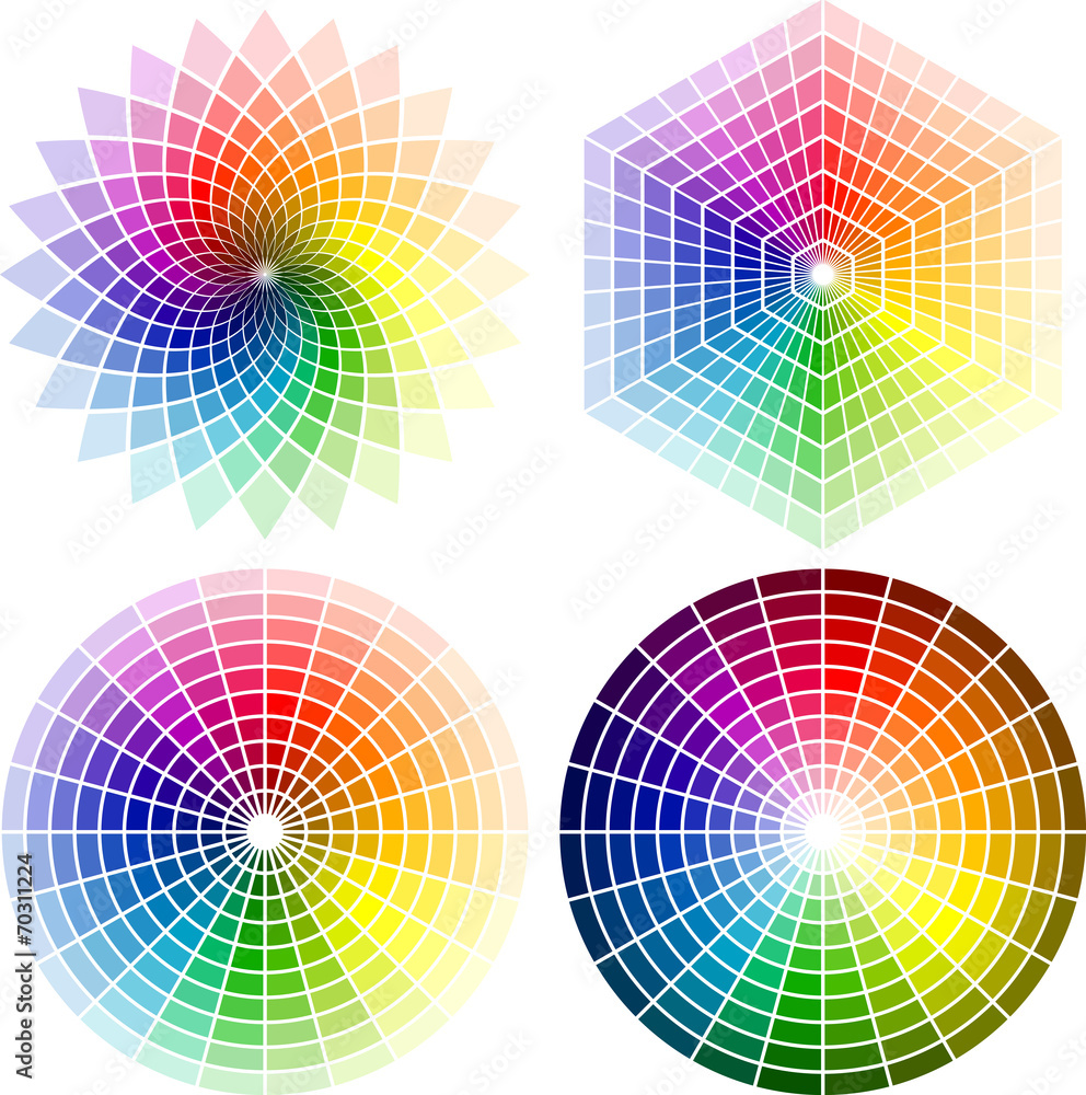 Color Wheel Set Stock Vector | Adobe Stock