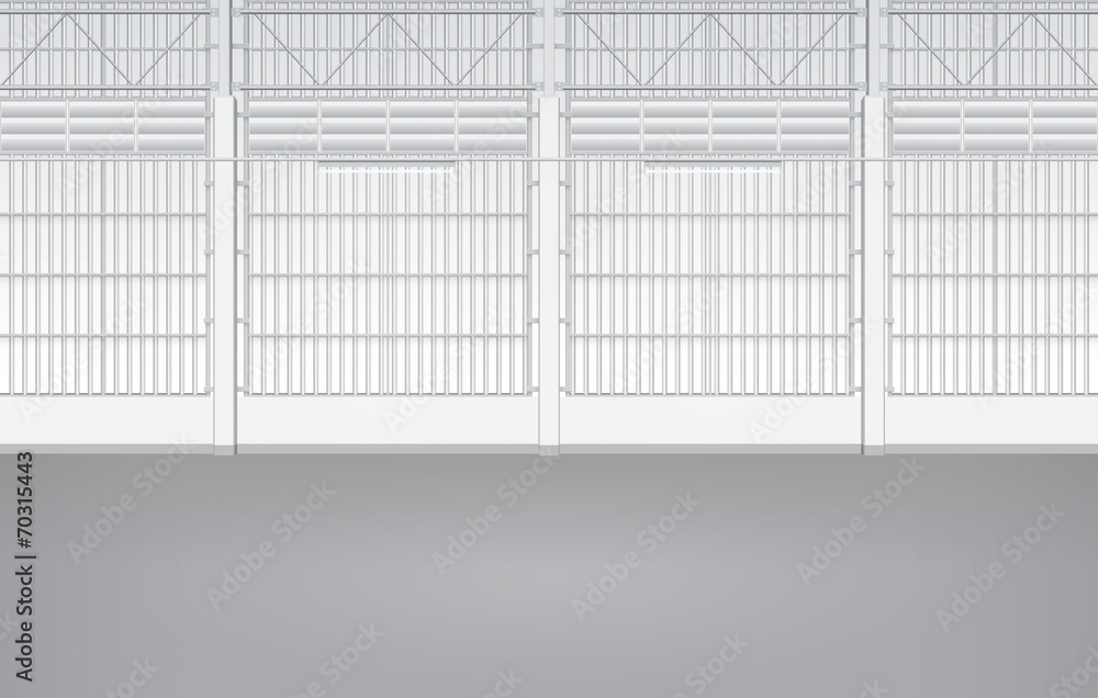 Industrial building vector. Use as factory, warehouse, storehouse ...