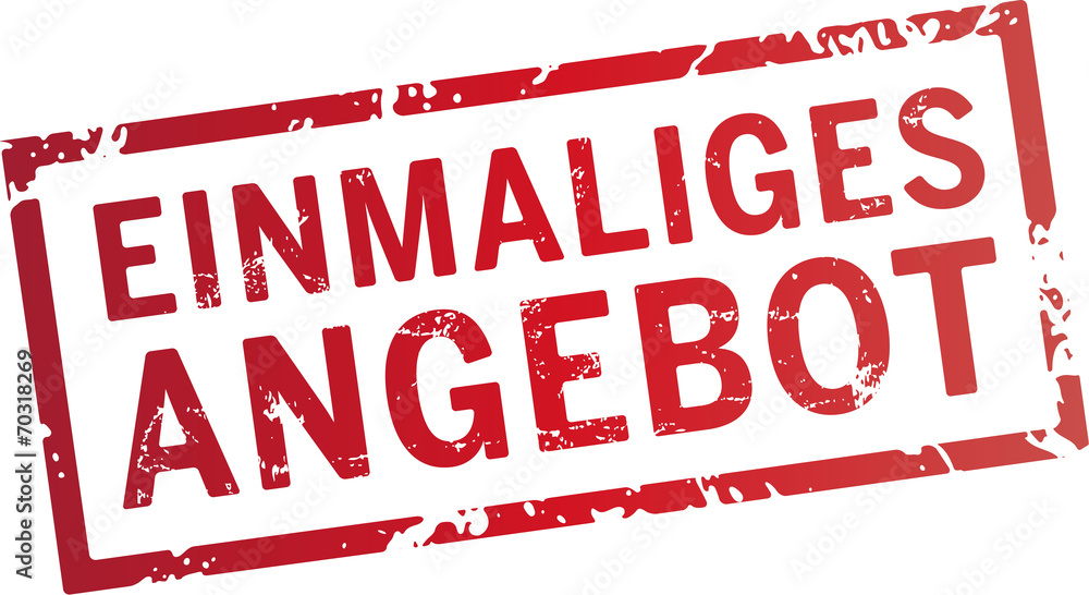 Stempel Einmaliges Angebot Stock-Vektorgrafik | Adobe Stock