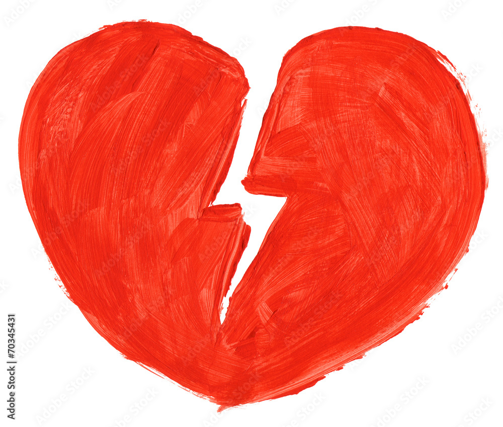 symbol of broken love Stock Photo | Adobe Stock