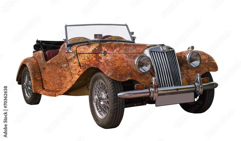 alter rostiger oldtimer, classic car Stock-Foto | Adobe Stock