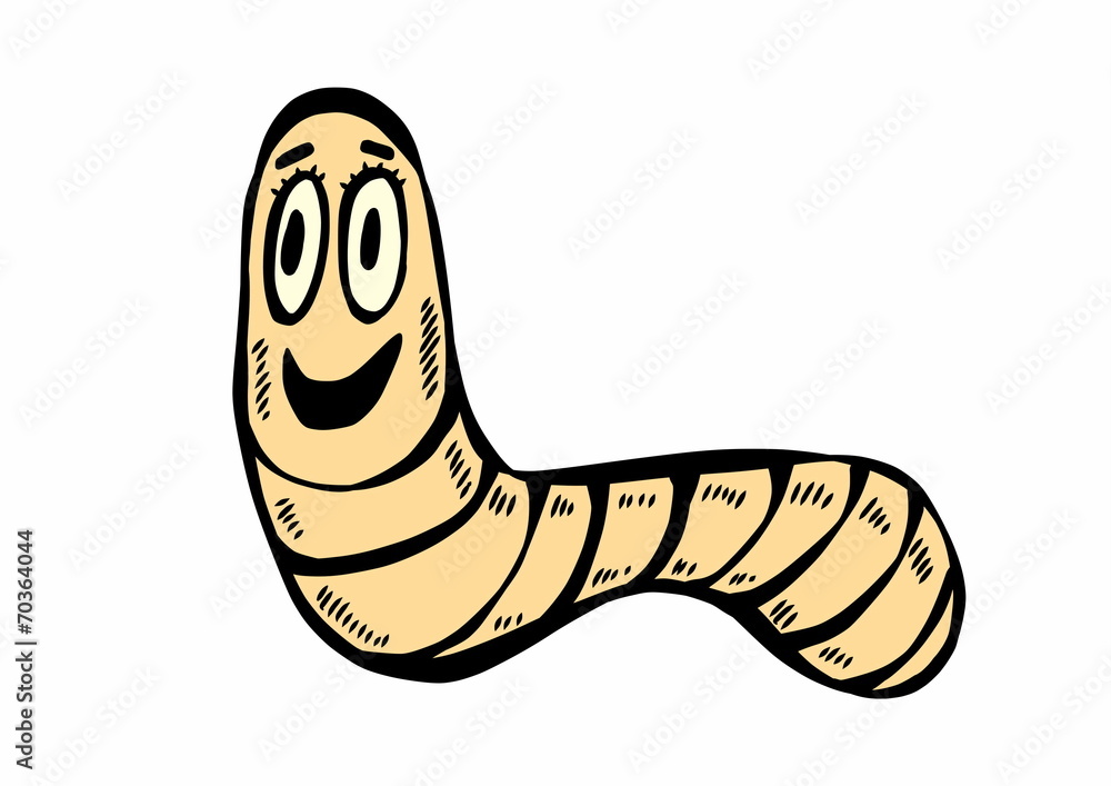 cartoon worm icon Stock Illustration | Adobe Stock