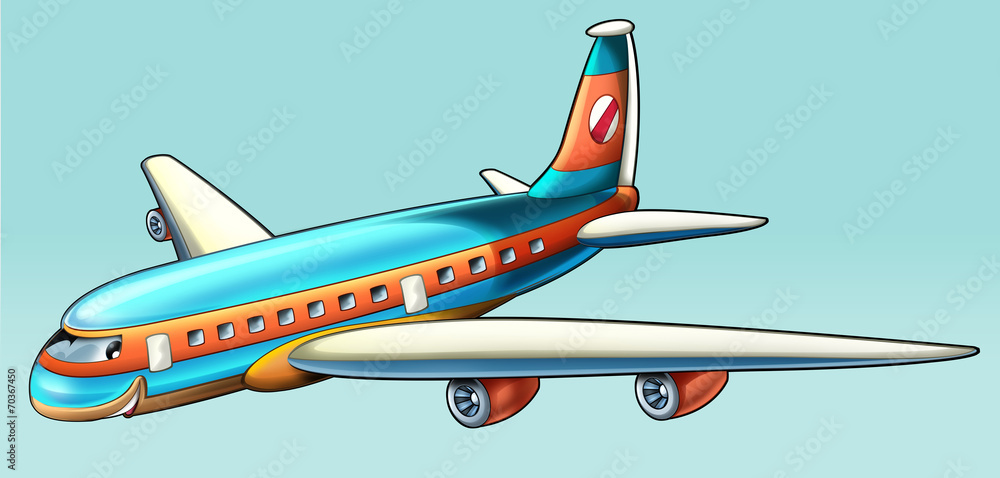 Cartoon plane - illustration for the children Stock Illustration ...