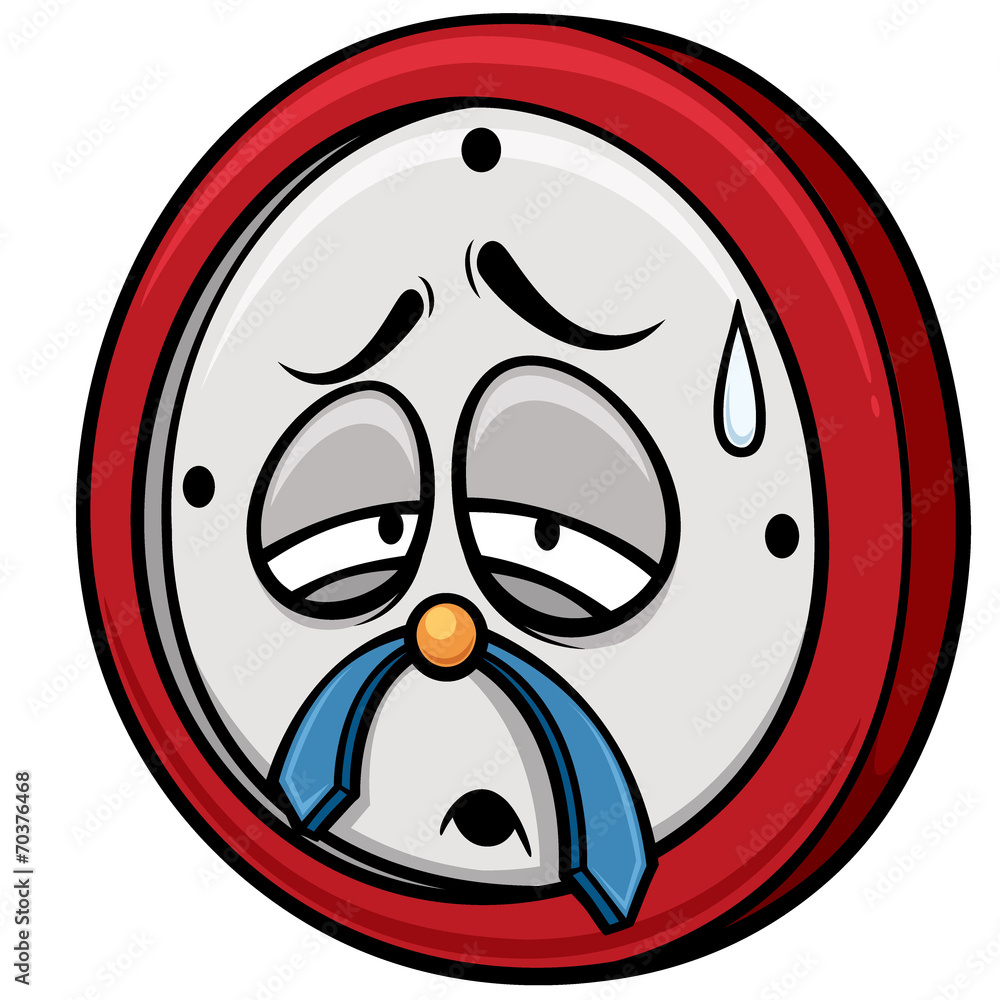 Vector illustration of Cartoon clock Stock Vector | Adobe Stock
