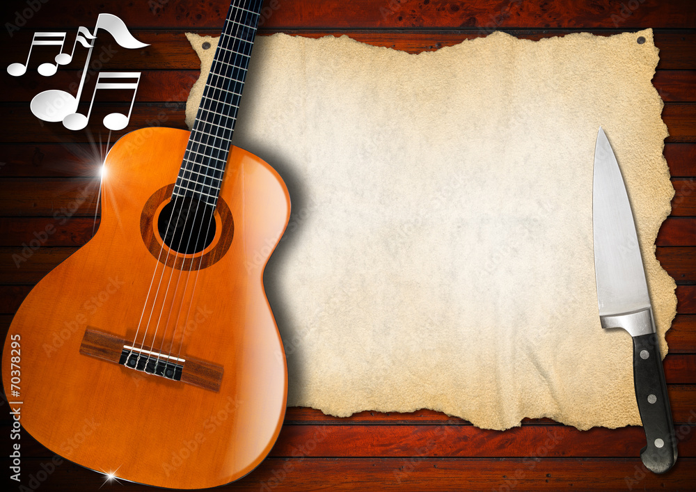 Music and Food - Menu Design Stock Illustration | Adobe Stock