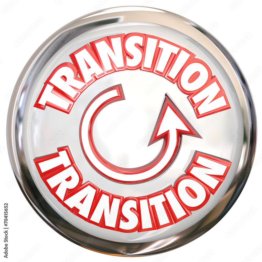 Transition Word White Button Icon Change Process Cycle Stock ...