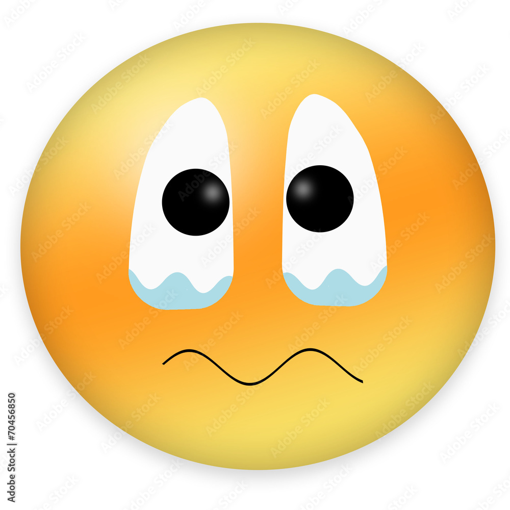 Emoticon showing eyes flooding with tears Stock Illustration | Adobe Stock