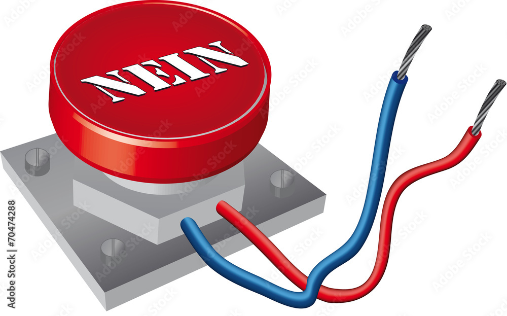 Notknopf nein Stock-Vektorgrafik | Adobe Stock