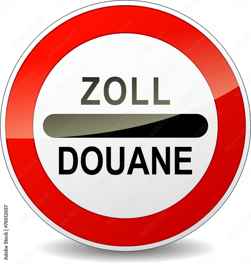 Vector zoll customs sign Stock-Vektorgrafik | Adobe Stock