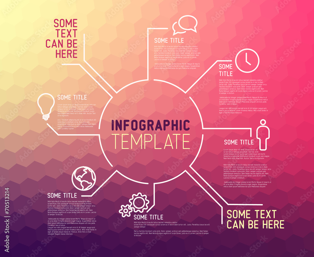 Modern Infographic report template made from lines Stock Vector | Adobe ...