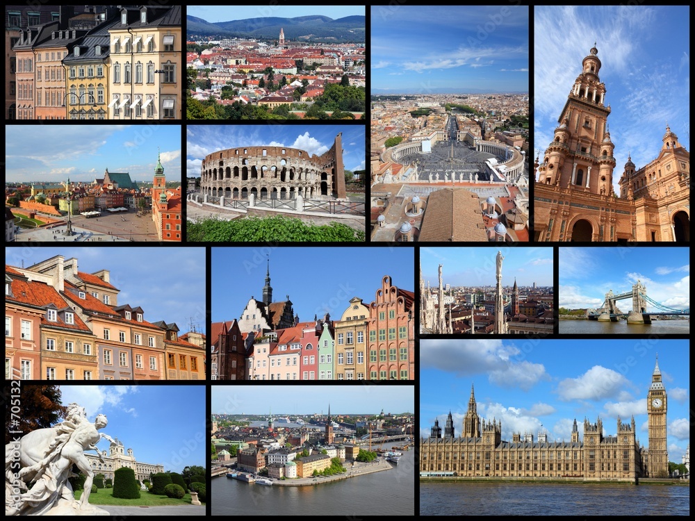 Europe Travel Collage