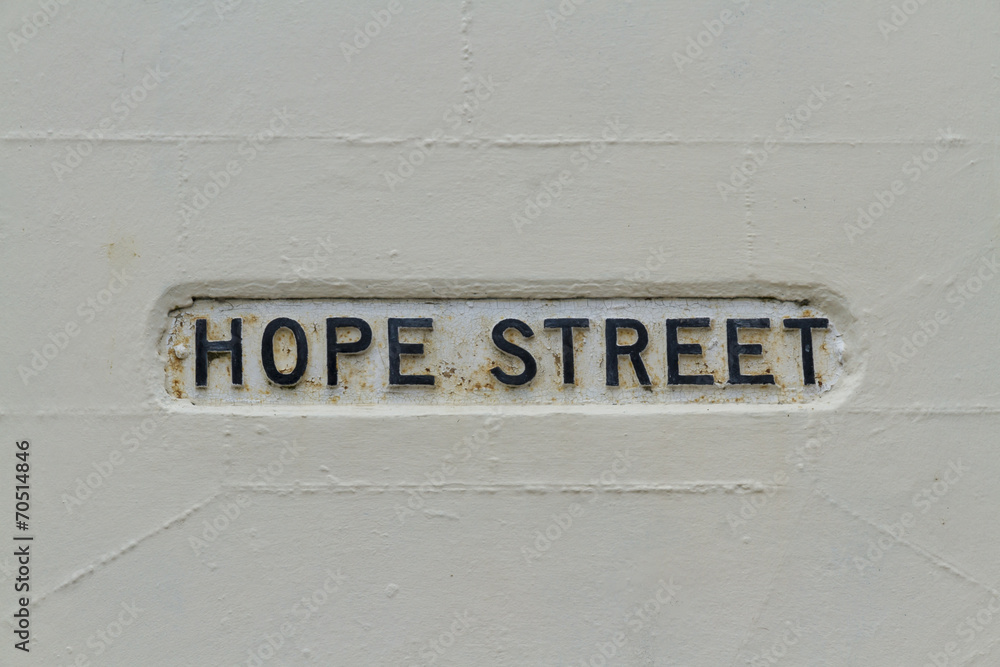 Hope street, sign Stock Photo | Adobe Stock