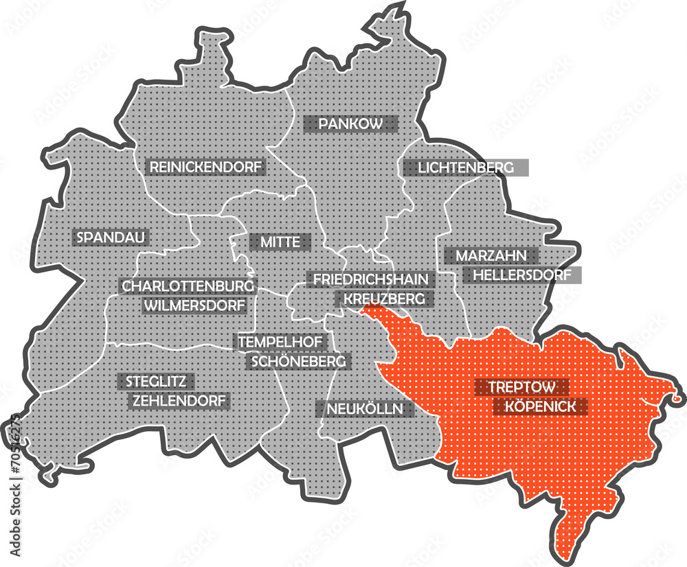 Berlin Treptow-Köpenick district Stock-Illustration | Adobe Stock