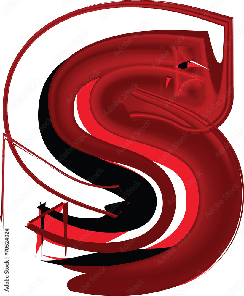 Artistic font letter s Stock Vector | Adobe Stock