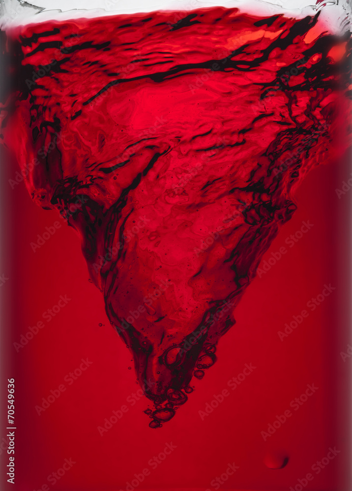 swirl of red liquid small typhoon Stock Photo | Adobe Stock