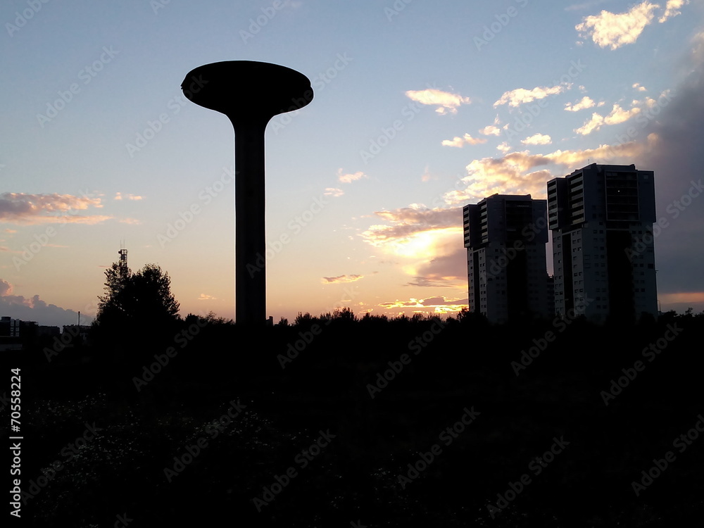 Flying saucer building Stock Photo | Adobe Stock