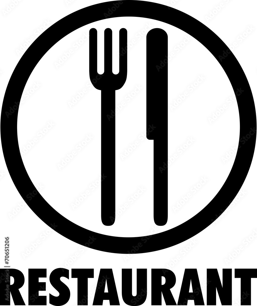 Vecteur Stock Picto assiette RESTAURANT 2 | Adobe Stock