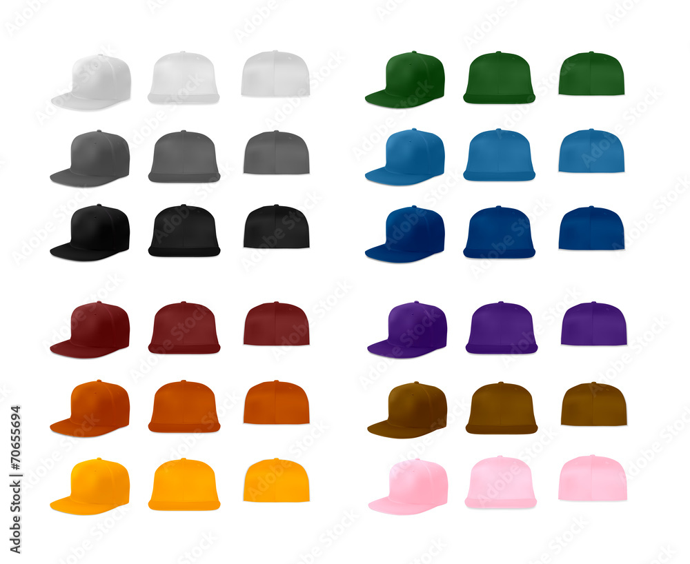 Rap cap set Stock Vector | Adobe Stock