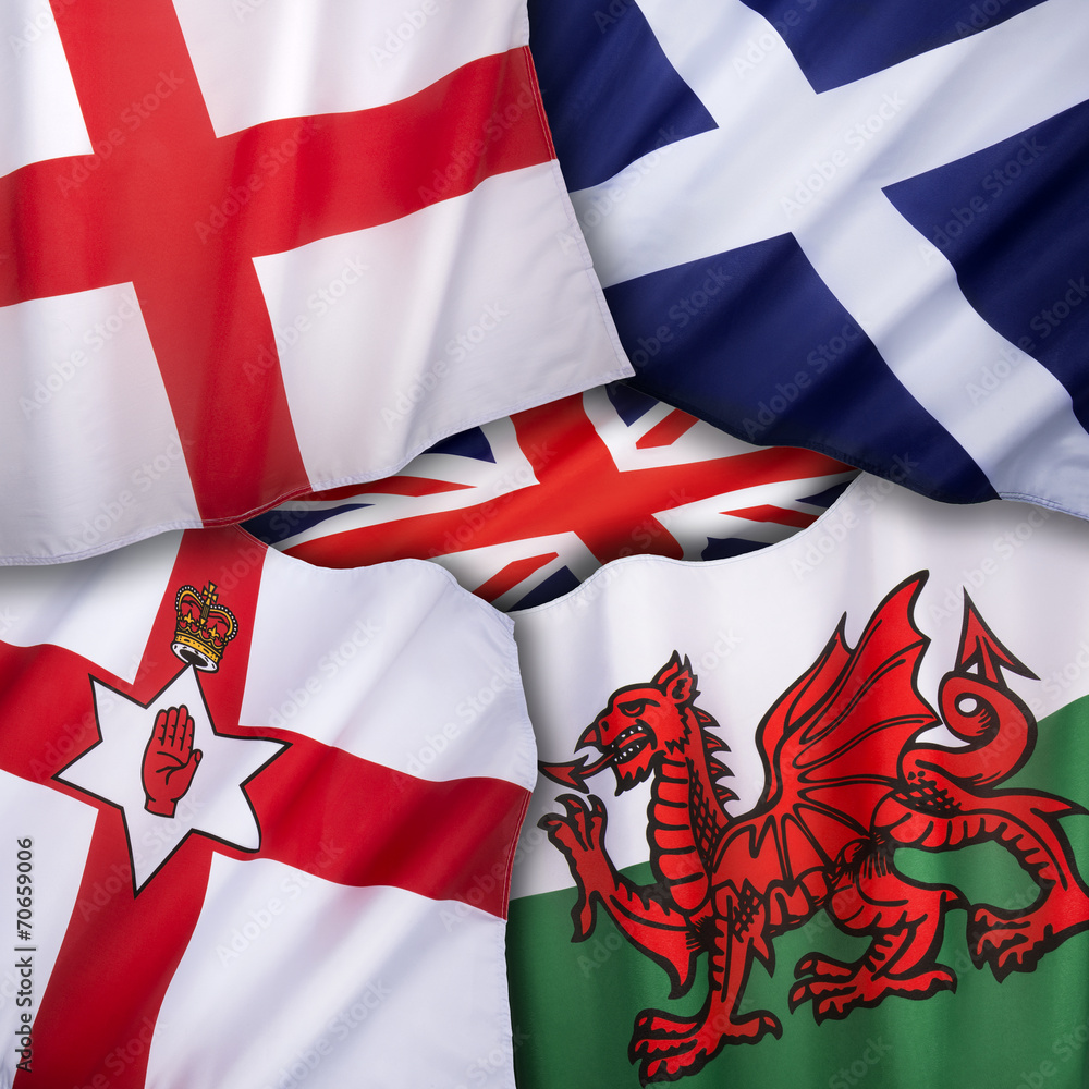 Flags of the United Kingdom of Great Britain Stock Photo | Adobe Stock