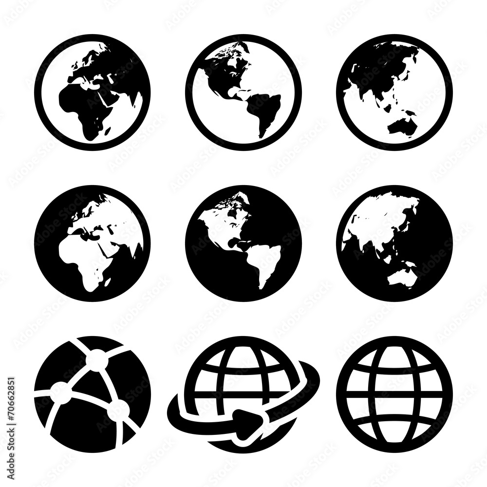 world black icons Stock-Vektorgrafik | Adobe Stock