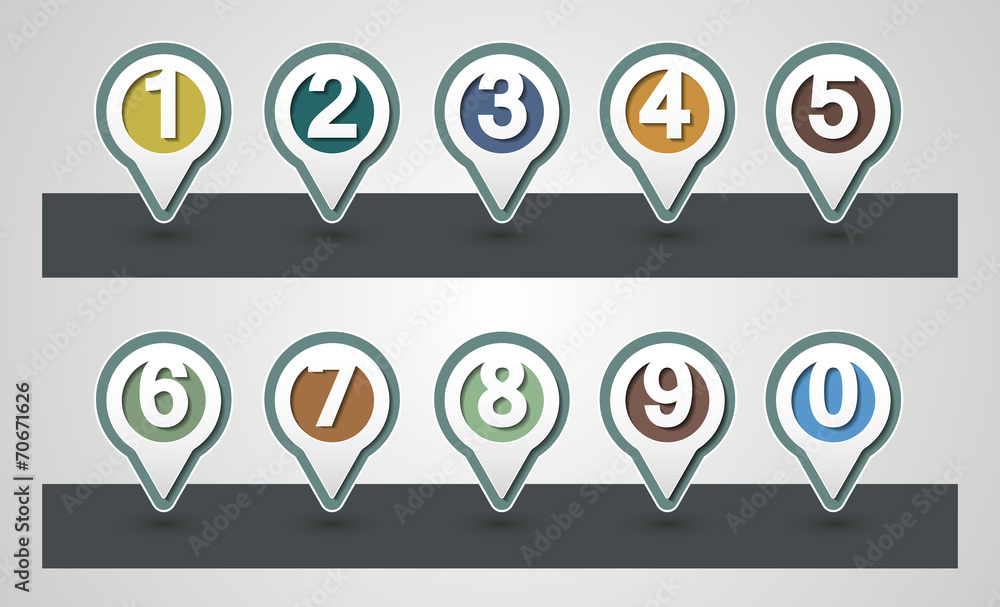 Numbered Map Markers