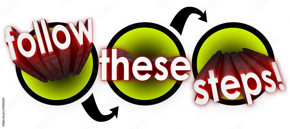 Follow These Steps Diagram Workflow Instructions Stock Illustration ...