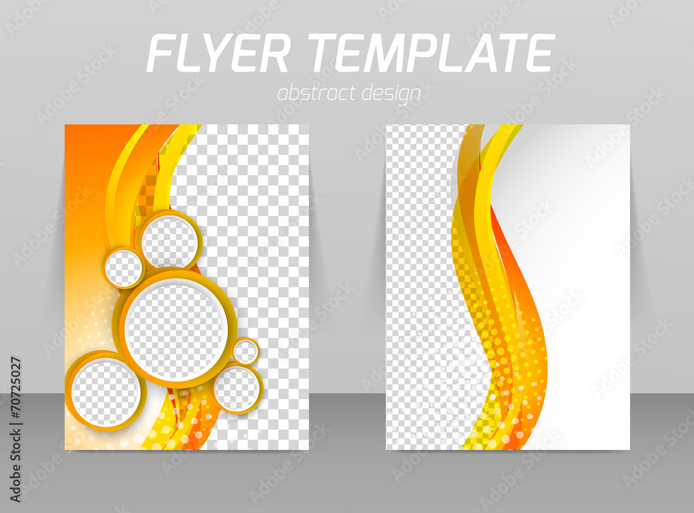 Flyer back and front design template Stock Vector | Adobe Stock