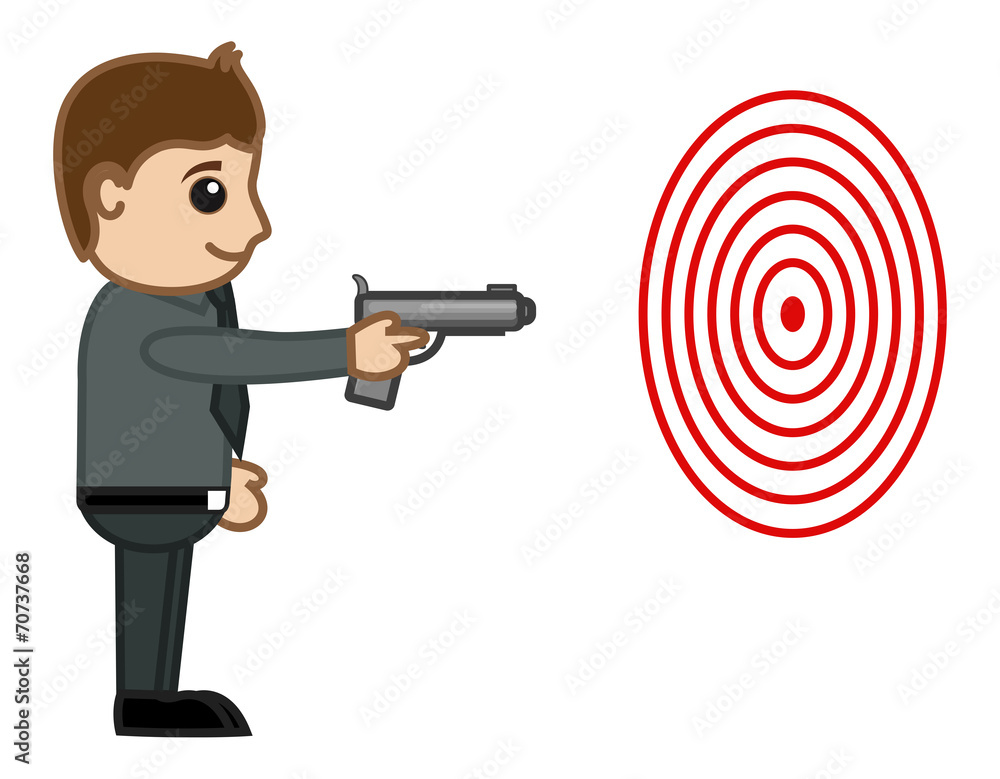 Cartoon Vector Character - Shooting Stock Vector | Adobe Stock