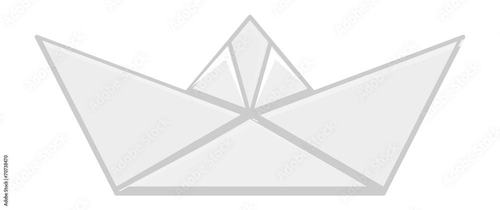 Cartoon Vector - Paper Origami Boat Stock Vector | Adobe Stock