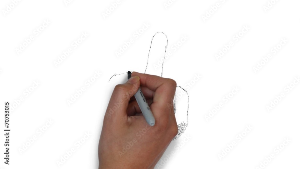 Stinkefinger Mittelfinger Finger Zeichnung Illustration Stock-Video ...
