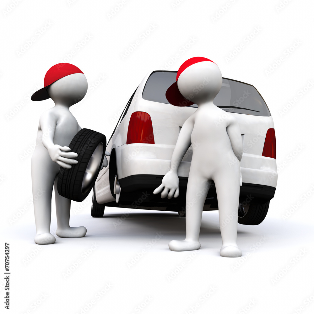 3D Man repair service Illustration Stock | Adobe Stock