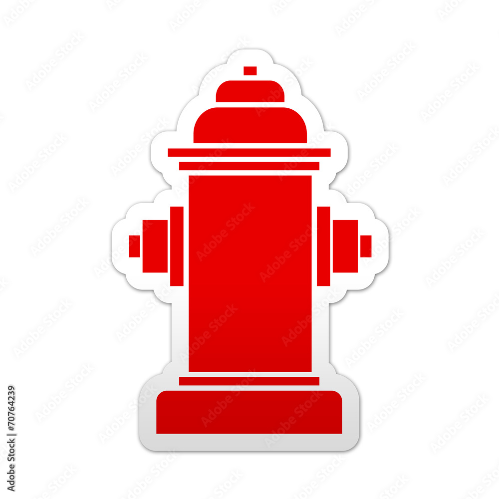 Pegatina simbolo rojo hidrante Stock Illustration | Adobe Stock