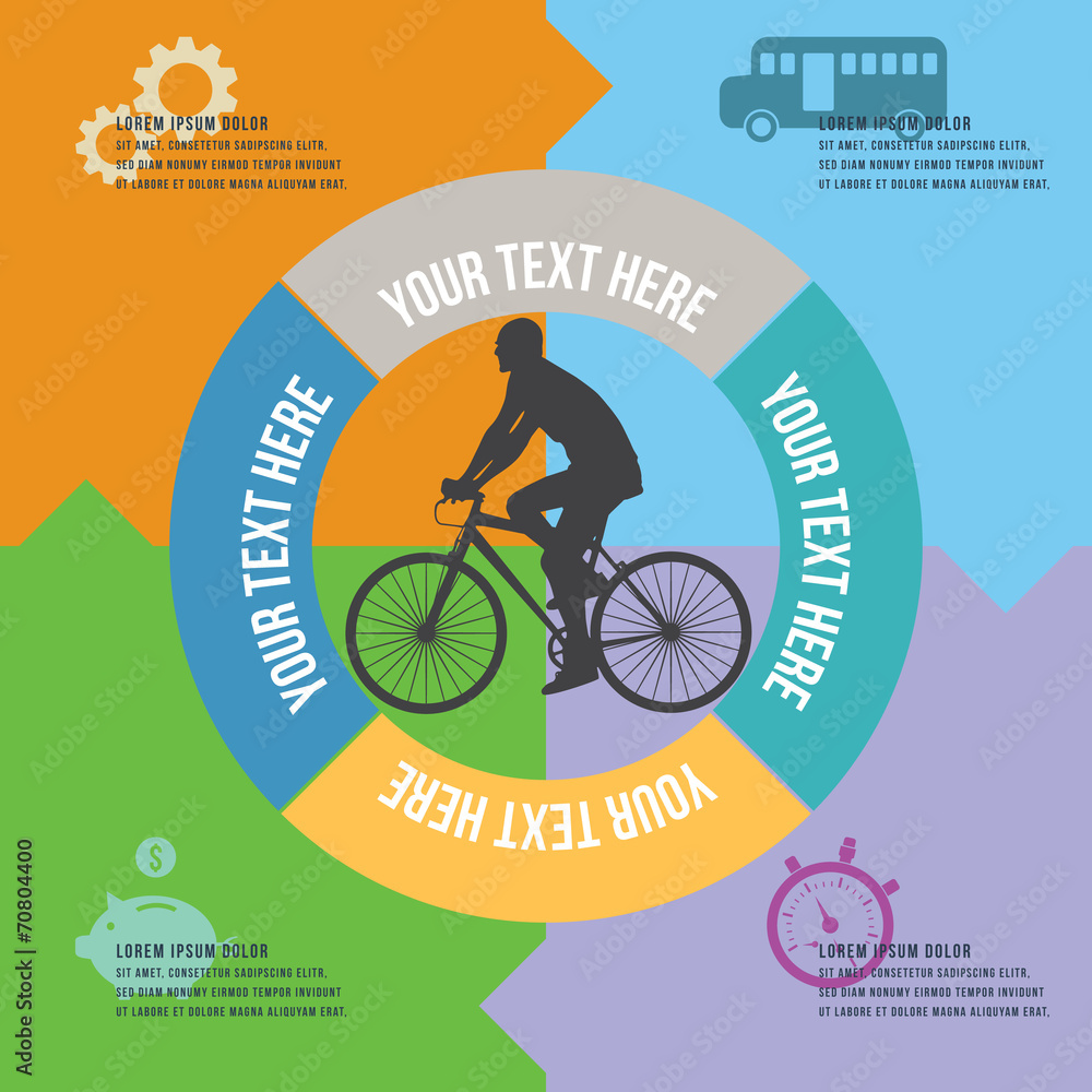 Bicycle infographics, vector format Stock Vector | Adobe Stock