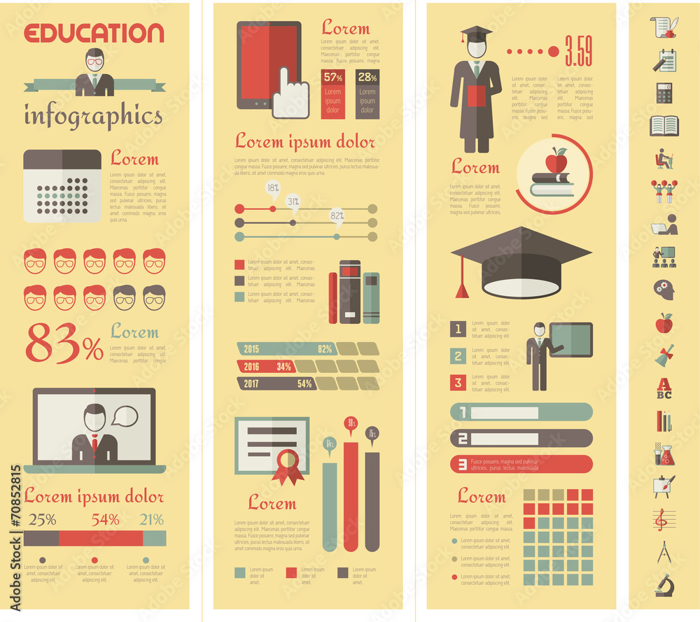 Education Infographics. Stock Vector | Adobe Stock