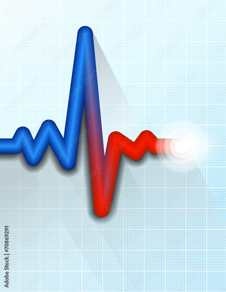 Heart Rate Pulse Tracing Medical Symbol Background Stock Vector | Adobe ...