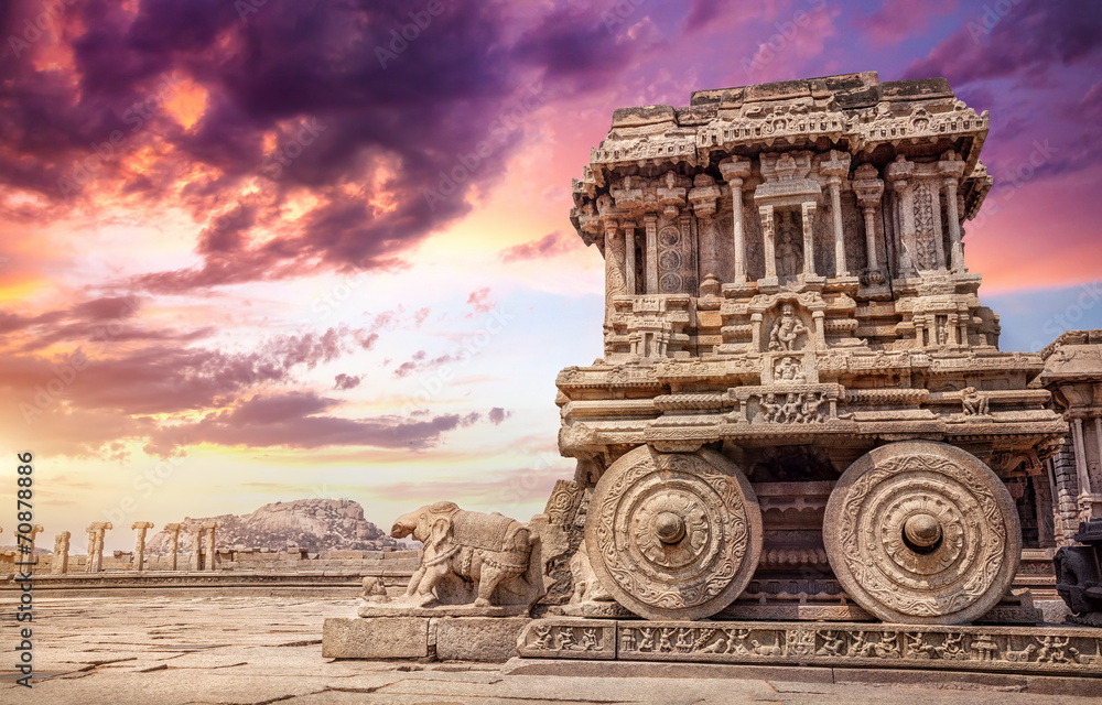 Stone chariot in Hampi Stock Photo | Adobe Stock