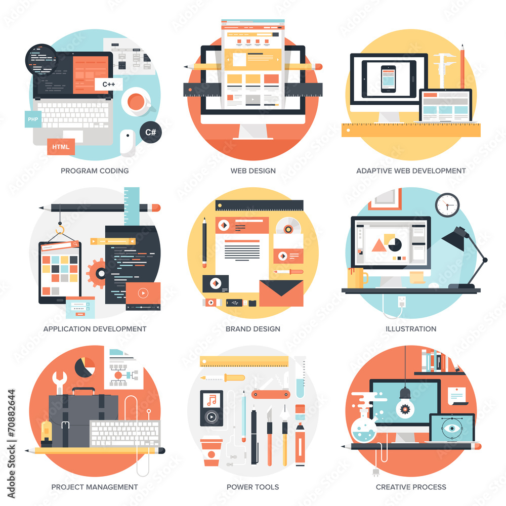 Design and Development. Stock Vector | Adobe Stock