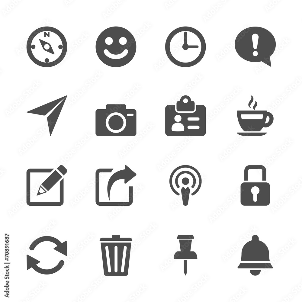 website menu icon set, vector eps10 Stock Vector | Adobe Stock